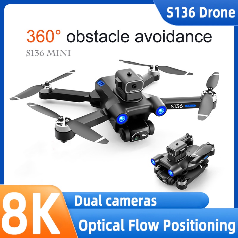 S136 Remote Control Drones Brushless Motor Foldable Gps Uav To Avoid ...