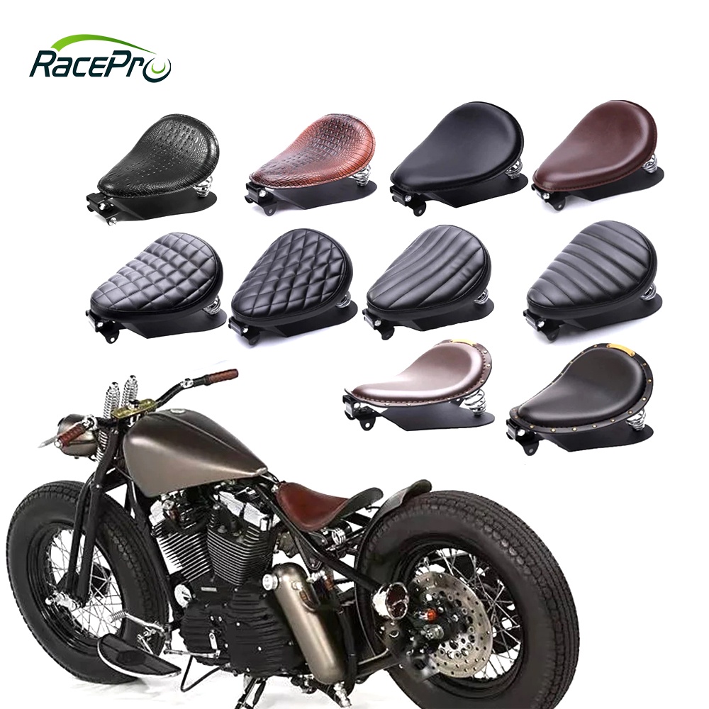 RACEPRO Vintage Motorcycle 3'' Spring Solo Seat Saddle Base For Harley ...