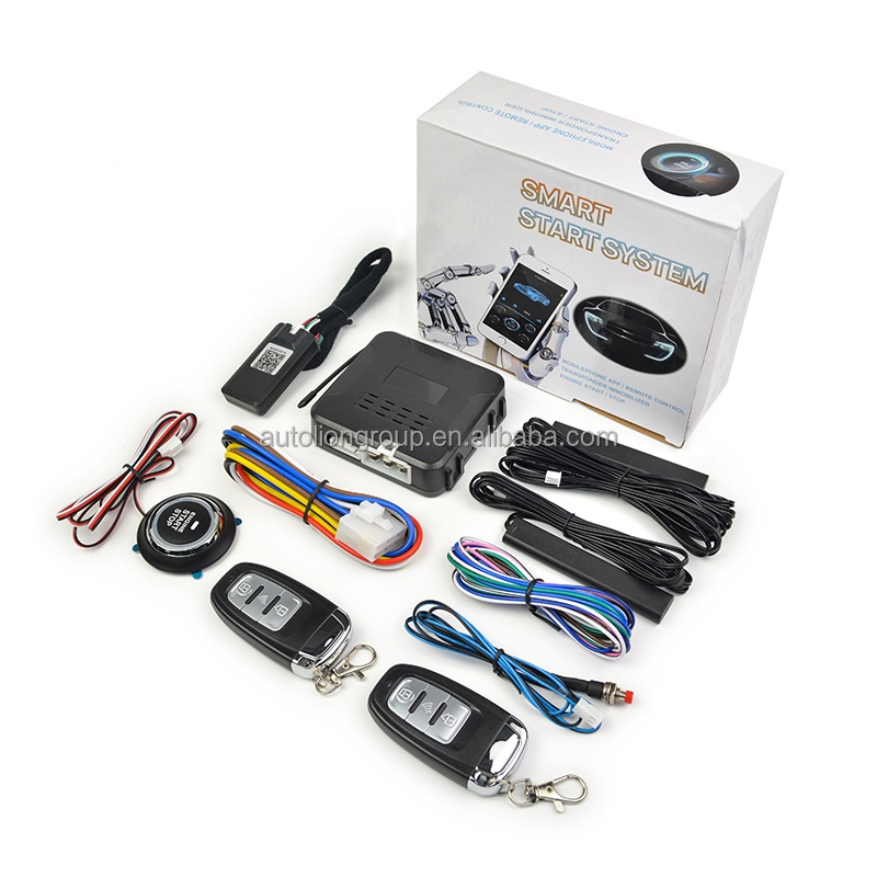 Keyless Entry Remote Start Stop Engine Push Button System Car Alarm ...