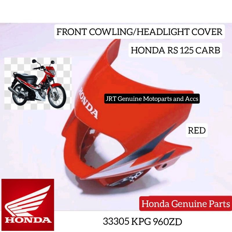 Honda XRM/RS 125 Carb Genuine Original Front Handle Headlight Cover Red ...
