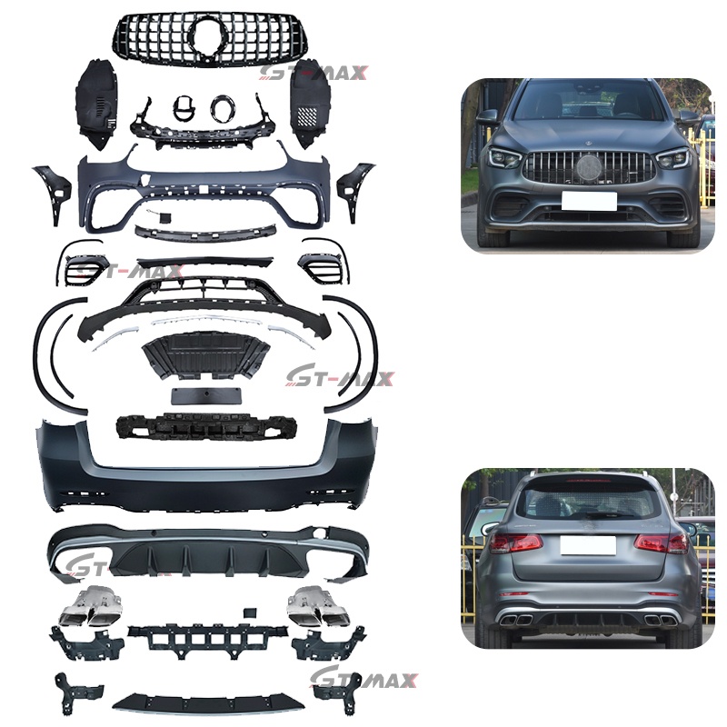Car Accessories Glc X253 Upgrade Glc63s Amg Front Rear Car Bumper ...