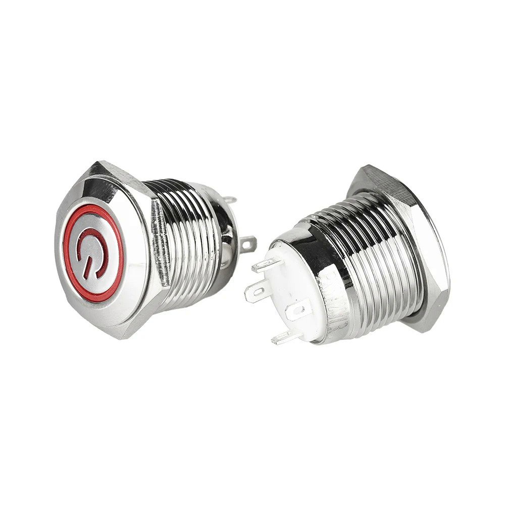 Push Button Latching Switch Car Fog Lights Socket Plug 12V 16mm Ring ...