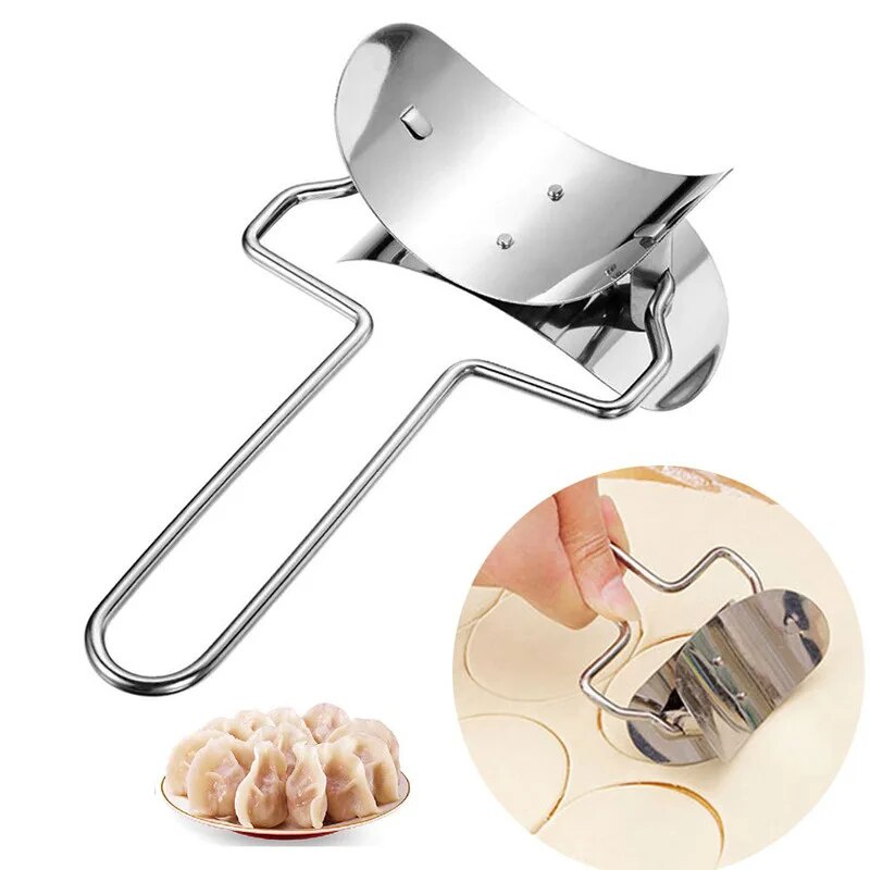 Stainless Steel Large Dumpling Skin Dough Circle Roller Machine Cutters ...
