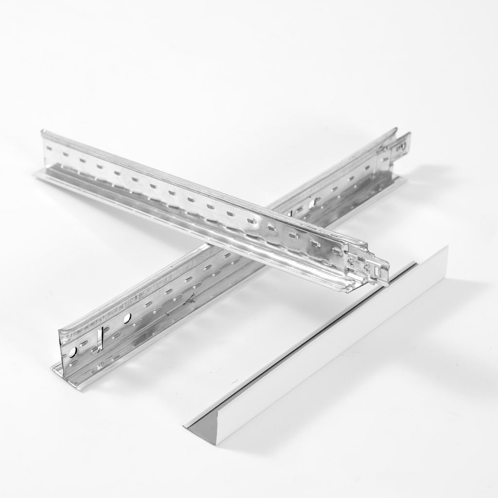Galvanized Steel Flat Ceiling Grid Components False Suspended Ceiling ...