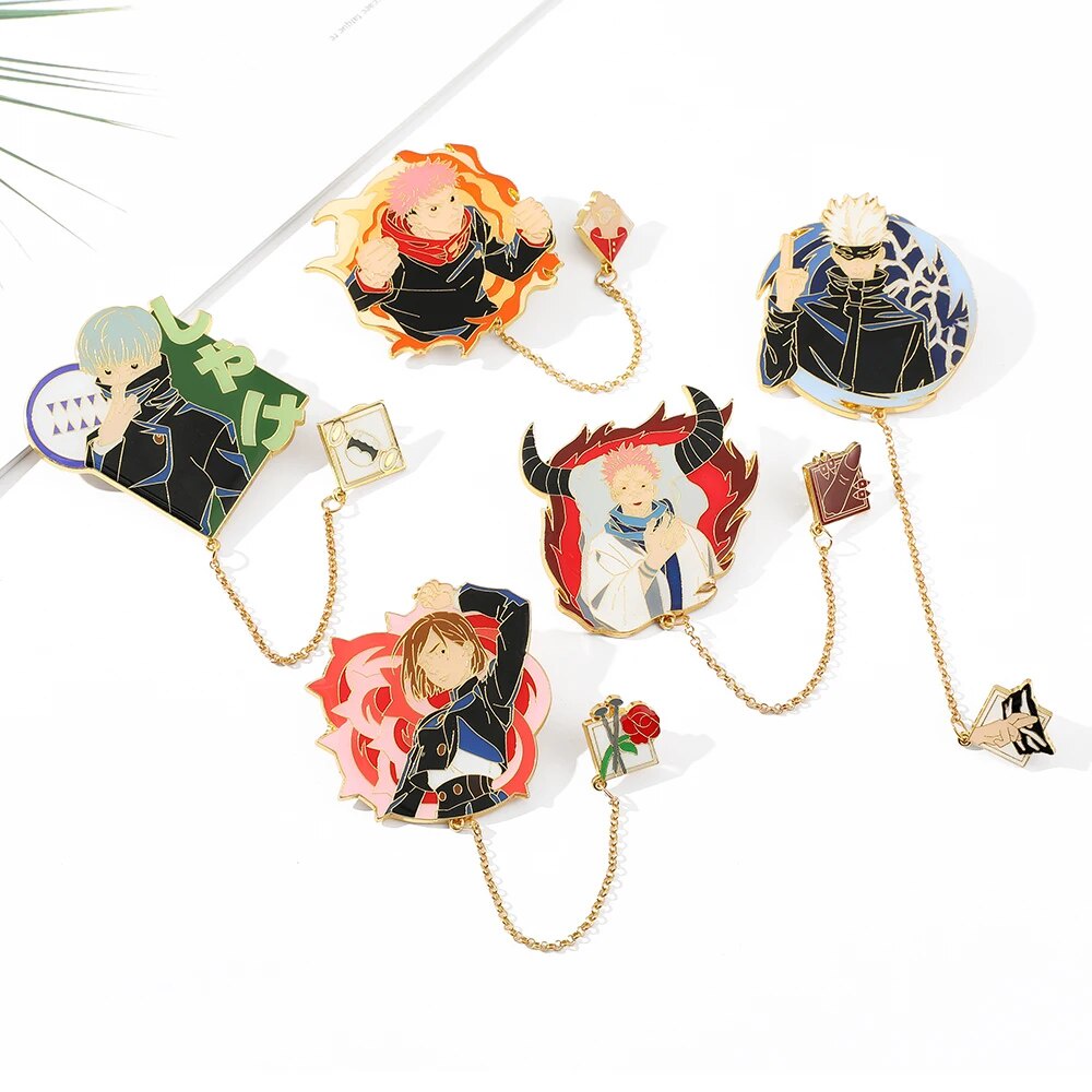 Jujutsu Kaisen Satoru Gojo Inumaki Toge Cosplay Brooch Badge Prop Anime ...