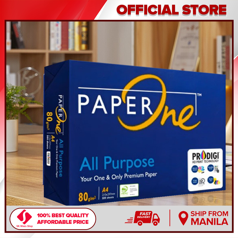 SK Mixes Shop Paper One All Purpose Bond Paper A4 Size 80 gsm 1 Ream ...
