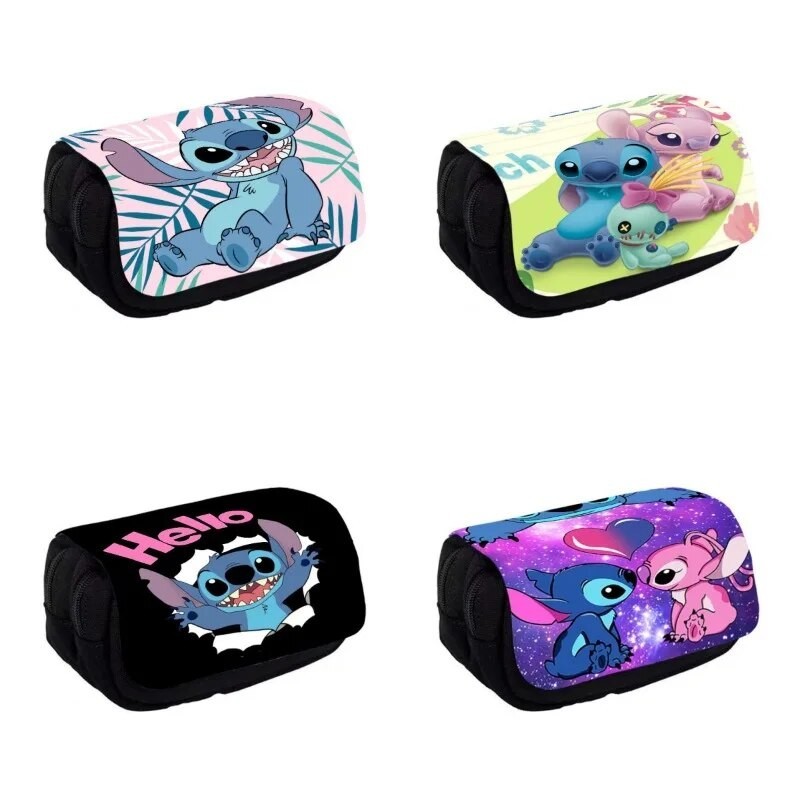 Disney Anime Lilo & Stitch Pencil Case Pen Set Kawaii Stitch Print Pen ...