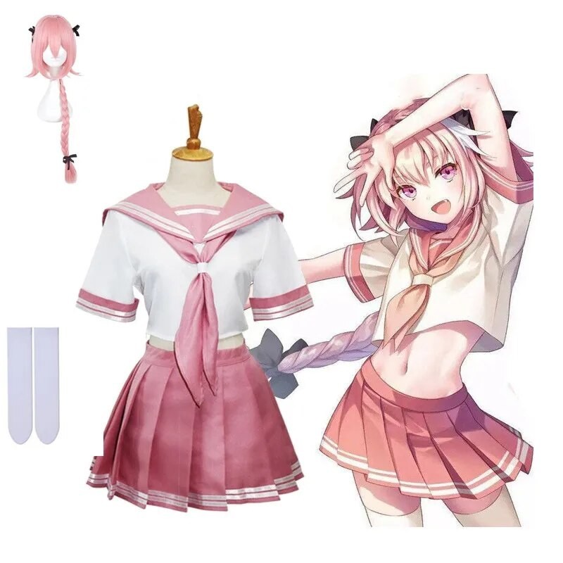 Anime Fate Apocrypha Astolfo Cosplay Costumes Japanese Student Girls ...