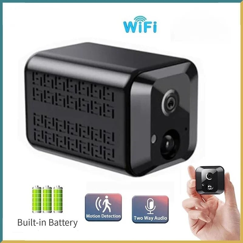 ☾4K Wifi Battery Mini Surveillance Camera With 3000mAh Battery Powered ...
