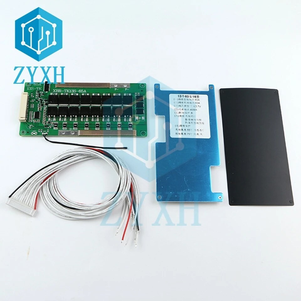 Balance BMS 13S 48V 54.6V 40A 50A 60A 18650 Li-ion Battery Charge Board ...