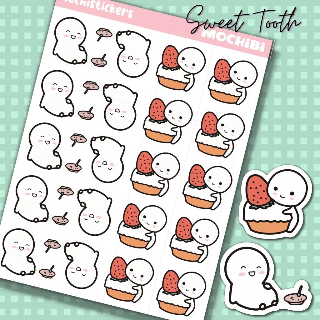 SWEET TOOTH MOCHIBI - PLANNER STICKERS | Shopee Philippines
