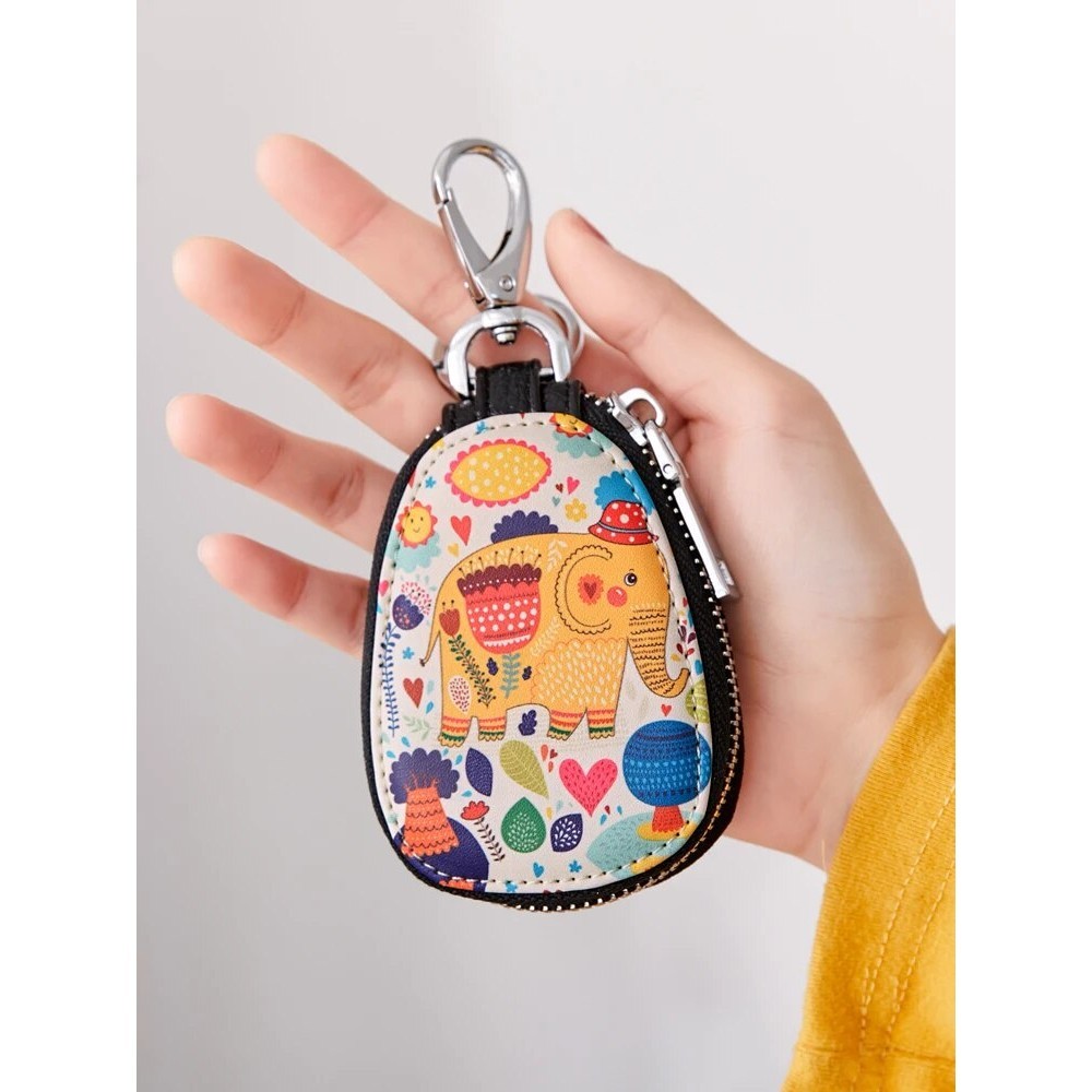 【Cartoon Key Holders Case Girl Mini Coin Purse Zipper Cute Small Keys ...
