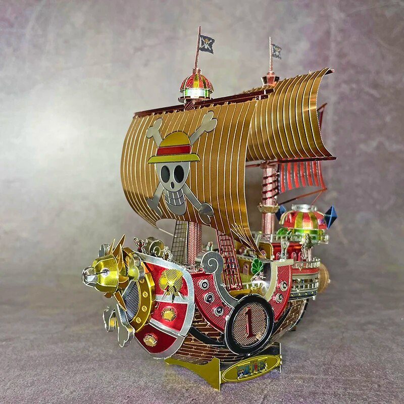 Anime One Piece 3D Metal Puzzle DIY Thousand Sunny Pirate Ship Model ...