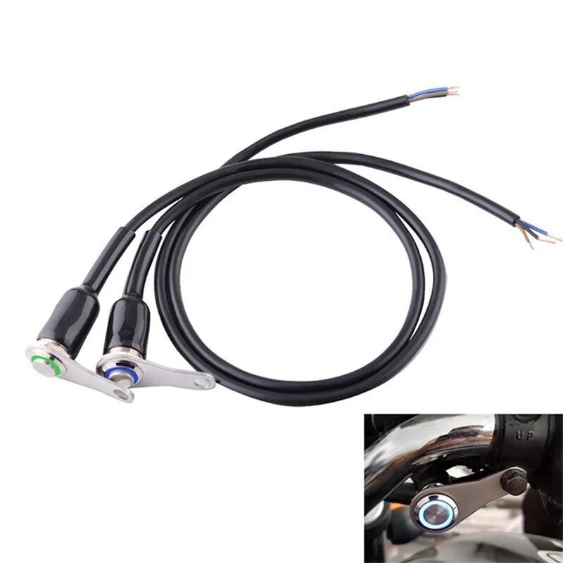 12V Motorcycle Light Switch LED Handlebar Headlight Foglight On/Off ...