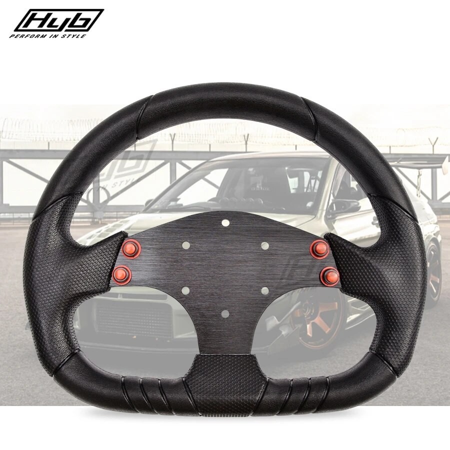 유JDM Car 13Inch Steering Wheel For Universal Modified Refit Black D ...