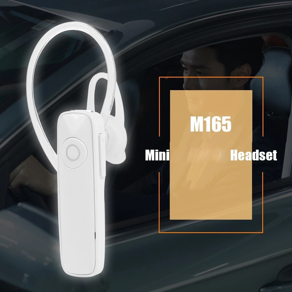 M165 Mini Single Wireless Earphone Bluetooth Headset w/Mic 168 Hour ...