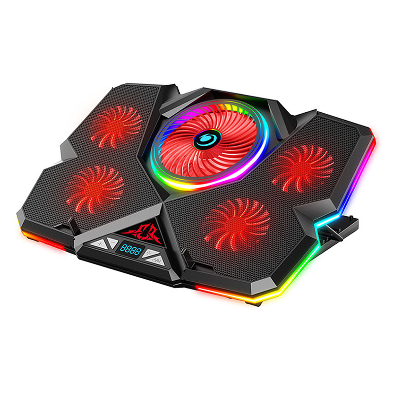 Coolcold RGB gaming notebook cooler 17inch 5 fan led display laptop ...