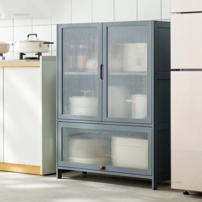 Multi-functional Kitchen Cabinet Small Apartment Kitchen Cabinets Floor ...