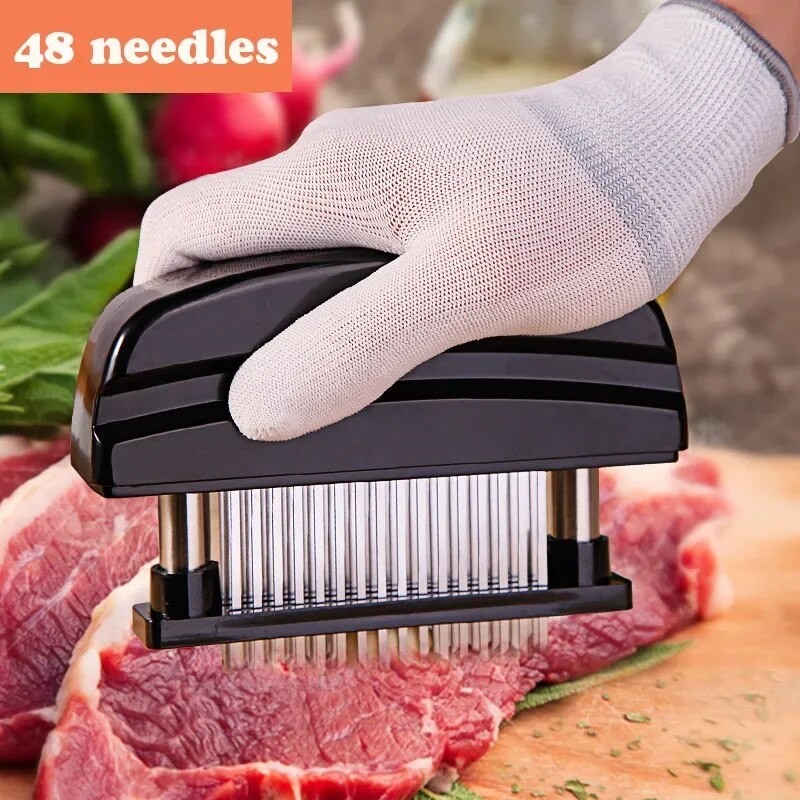 48 Blades Needle Meat Tenderizer Stainless Steel Knife Meat Beaf Steak ...
