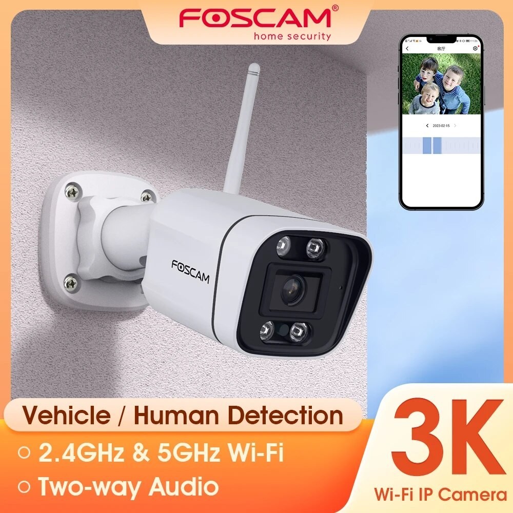 FOSCAM V5P 5MP WiFi IP Cam Night Vision Human Detection Outdoor ...