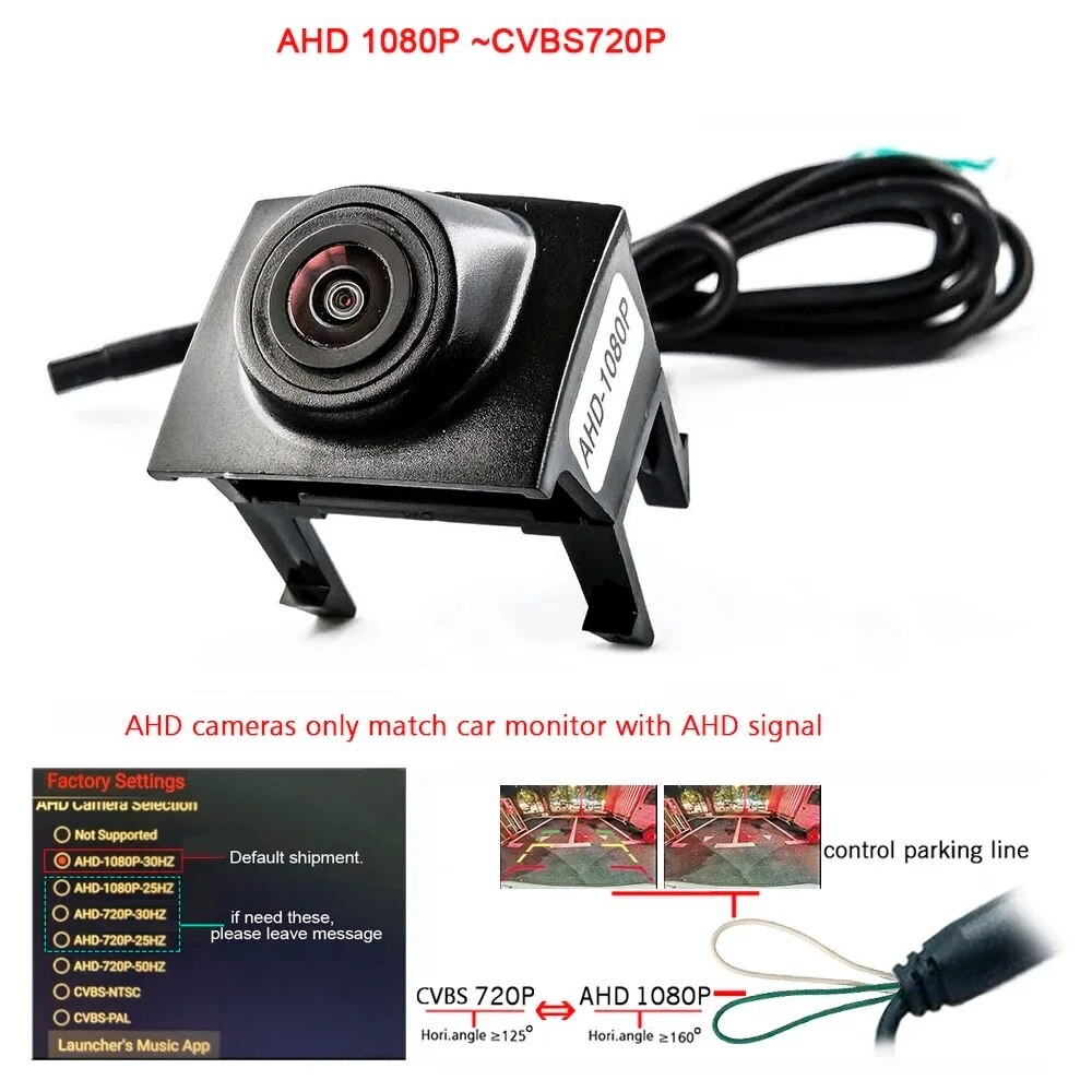 1020*1080P AHD Front view camera 180deg fisheye for 2014 2015 Ford ...