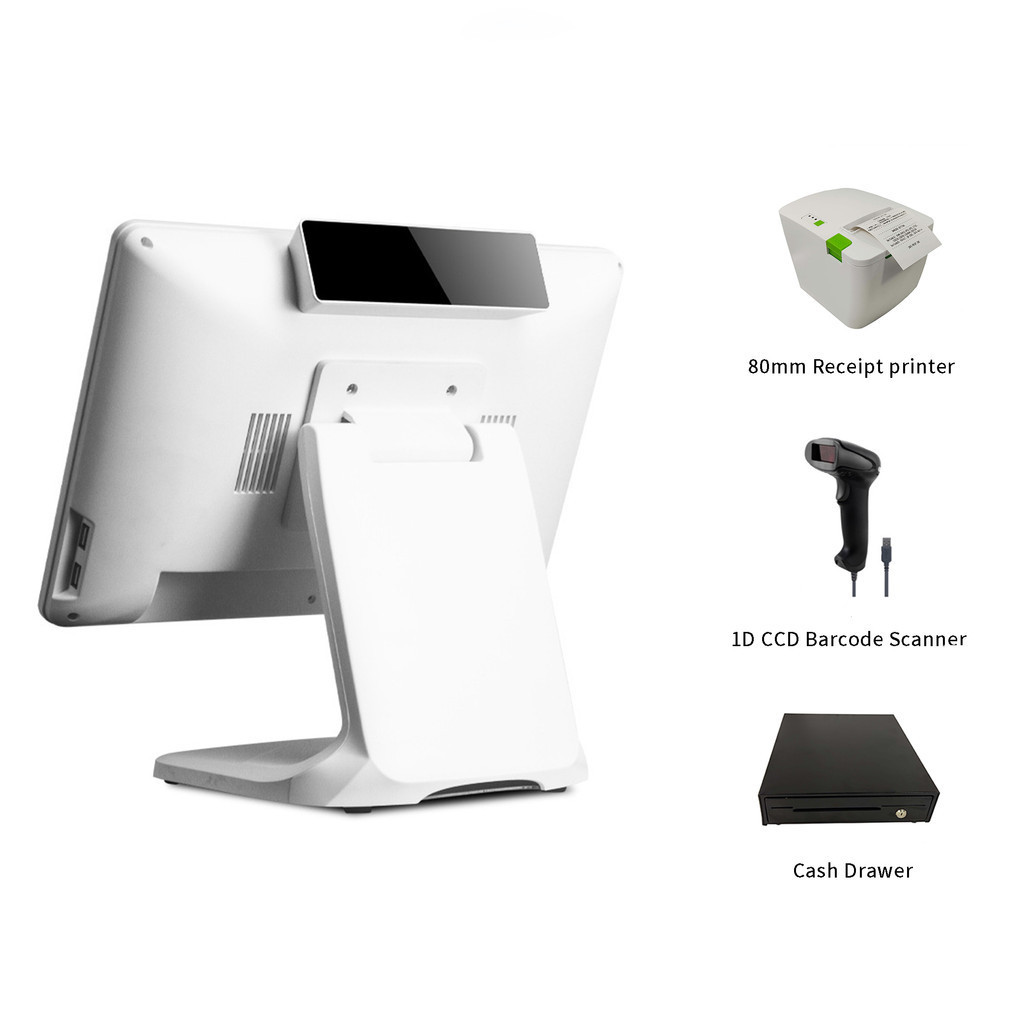 Dual Display All-In-One Android POS System Touch Screen Cash Register ...