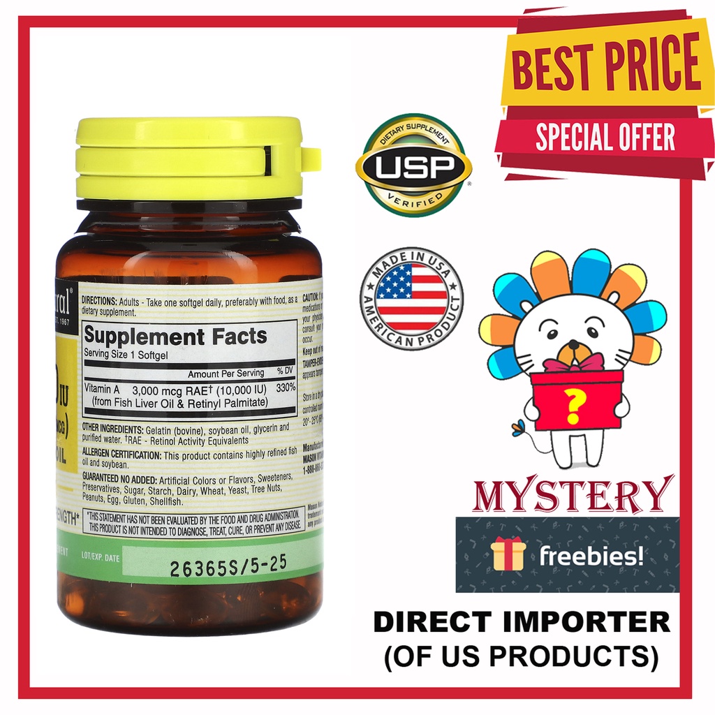 salable product IU from Oil Natural Softgels 3000 Vitamin Liver 10000 A ...