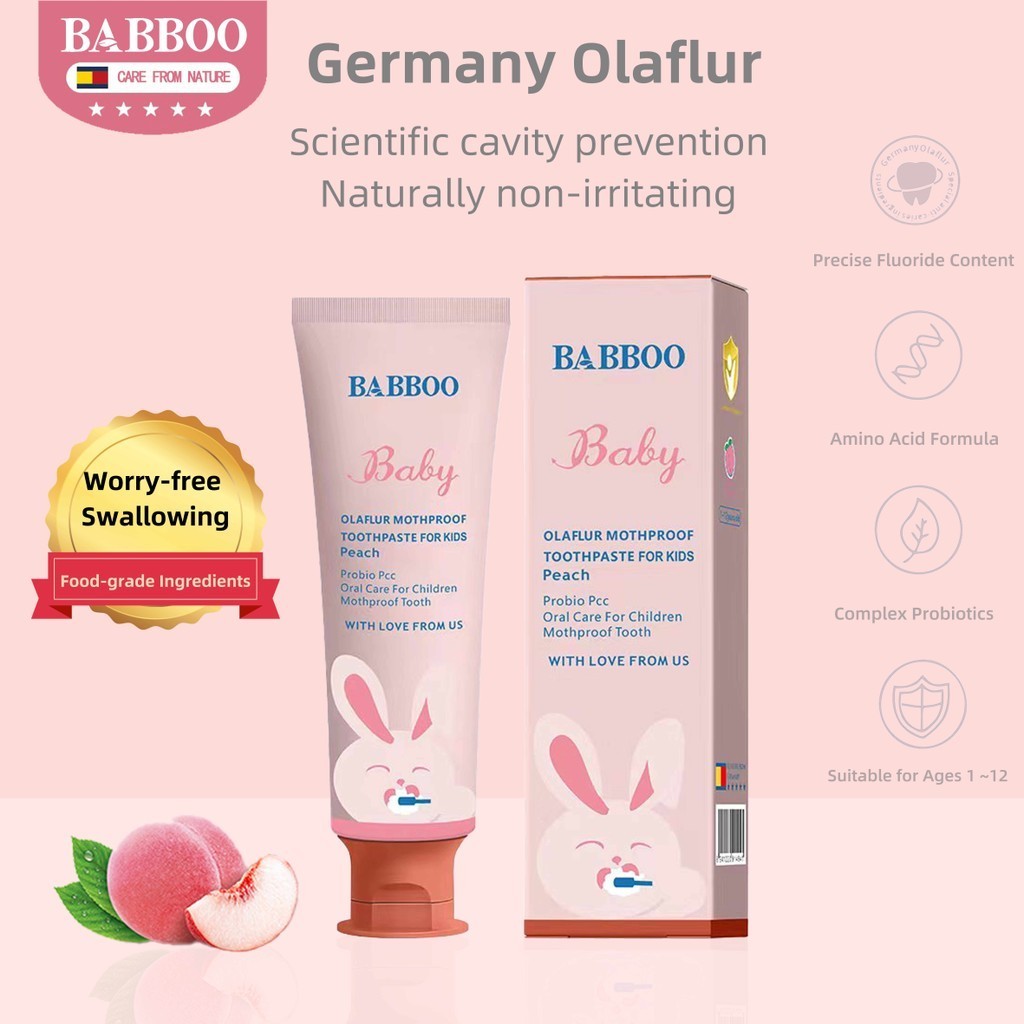 BABBOO Olaflur Children's Toothpaste/Cavity Protection Toothpaste ...