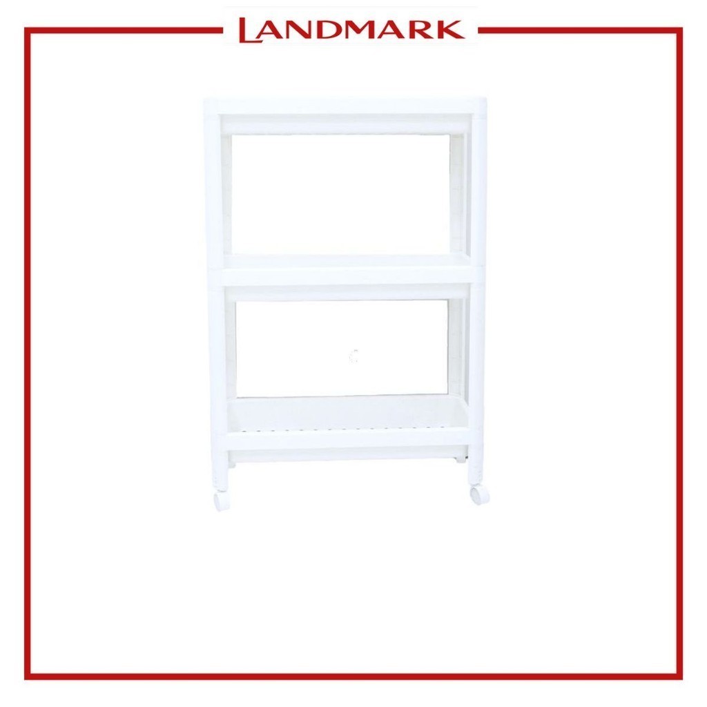 Cascade 3-Layered Rectangular Trolley with Wheels 50 x 23 x 74cm ...