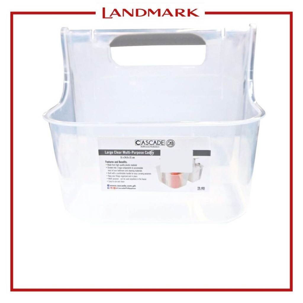 Cascade Multi-purpose Large Caddy - Clear 31 x 25 x 21cm | Shopee Philippines