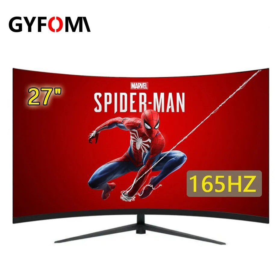 27 inch 24 inch Curved Monitor 165hz LCD Monitor PC HD Gaming monitor ...