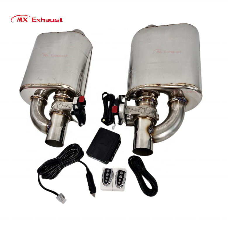 Car Exhaust Cutout Control Valve Type Muffler With Electric Motor ...