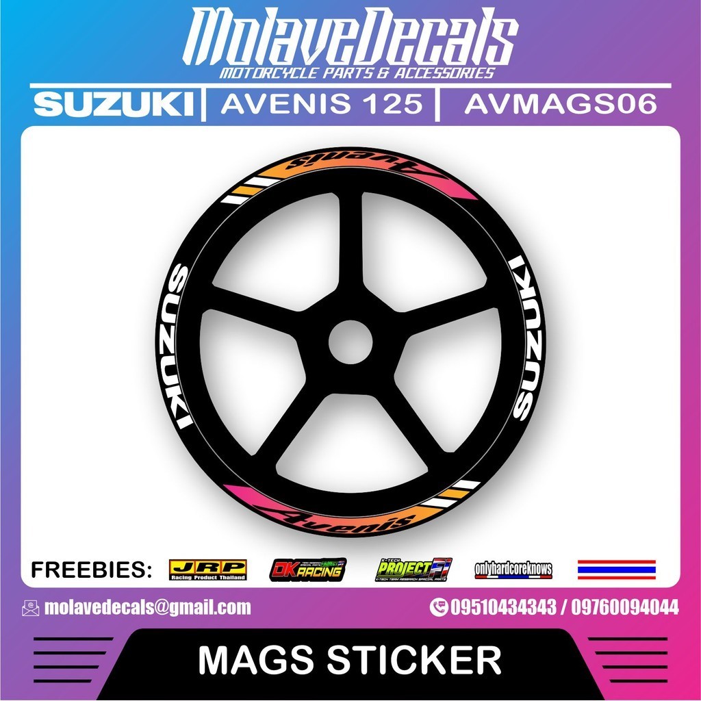 Suzuki Avenis 125 Mags Decals YO AVMAGS06f | Shopee Philippines