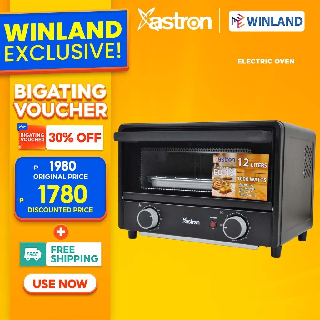 Astron by Winland Electric Oven 12Liters with 30-minute Timer Function ...