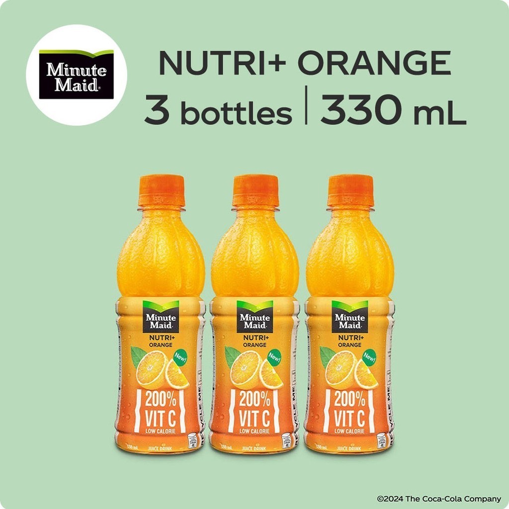 Minute Maid Nutri+ Orange 330ml - Pack of 3 | Shopee Philippines
