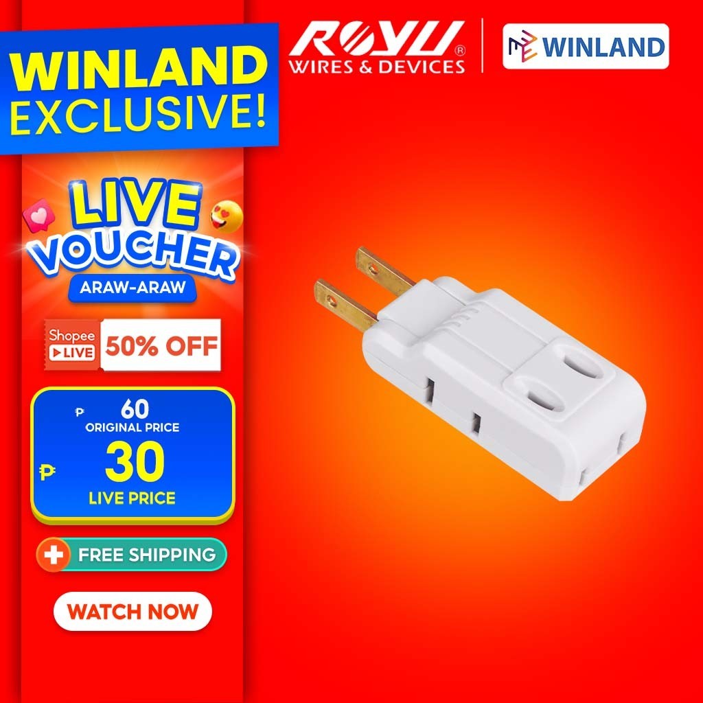 Royu by Winland 10A 250V Electrical Swing Type Switch Plug Adapter ...