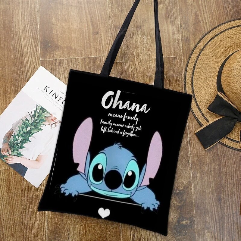 Lilo & Stitch Women Handbags Disney Cartoon Stitch Portable Shopping ...