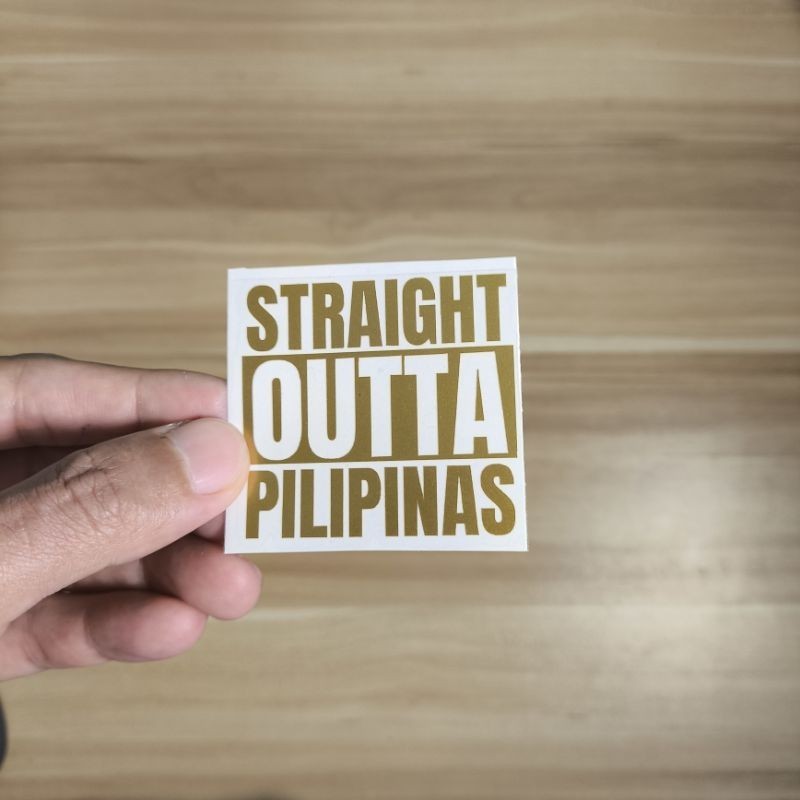 STRAIGHT OUTTA PILIPINAS Car & Motorcycle vinyl sticker decals ...