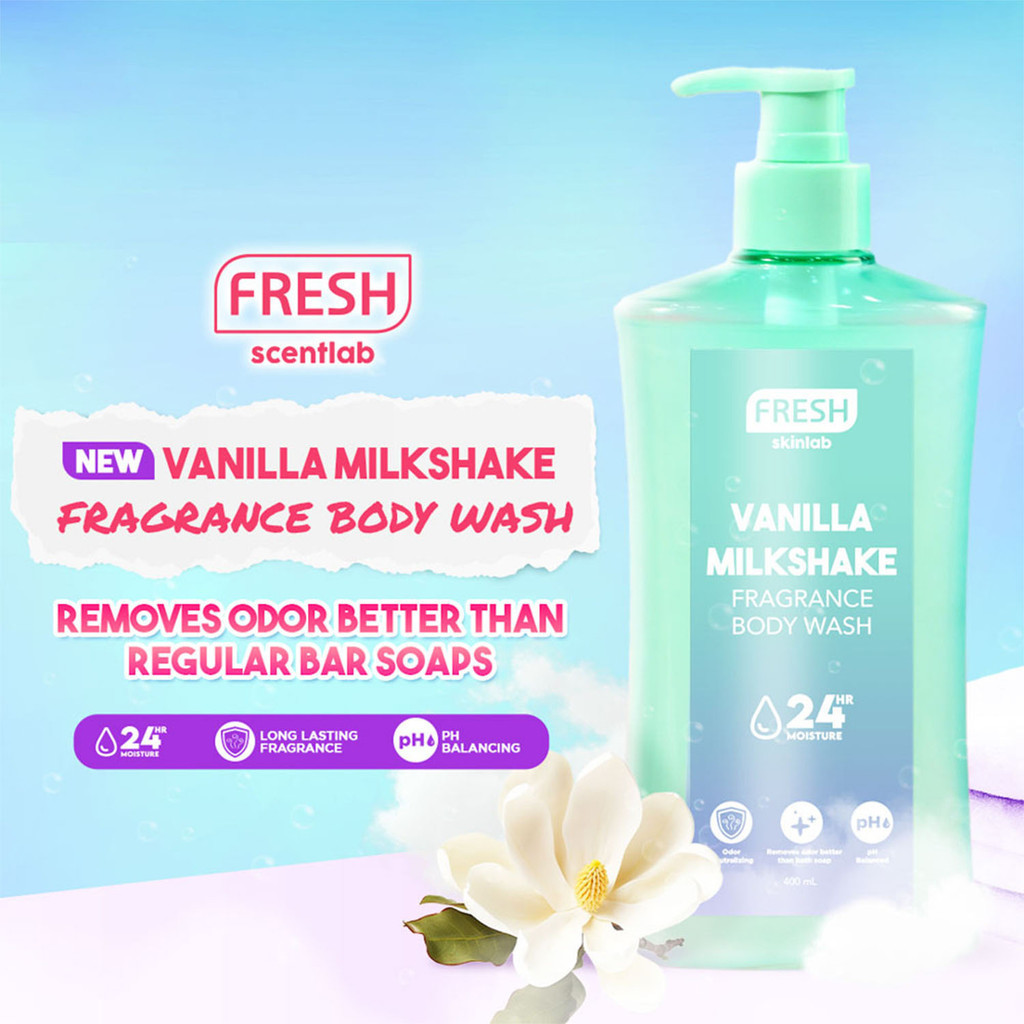 Fresh Skinlab Vanilla Milkshake Fragrance Body Wash 400 mL | Shopee ...