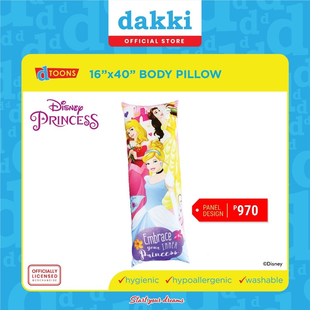 Dakki16" x 40" Perfect Princesses Body Pillow | Shopee Philippines