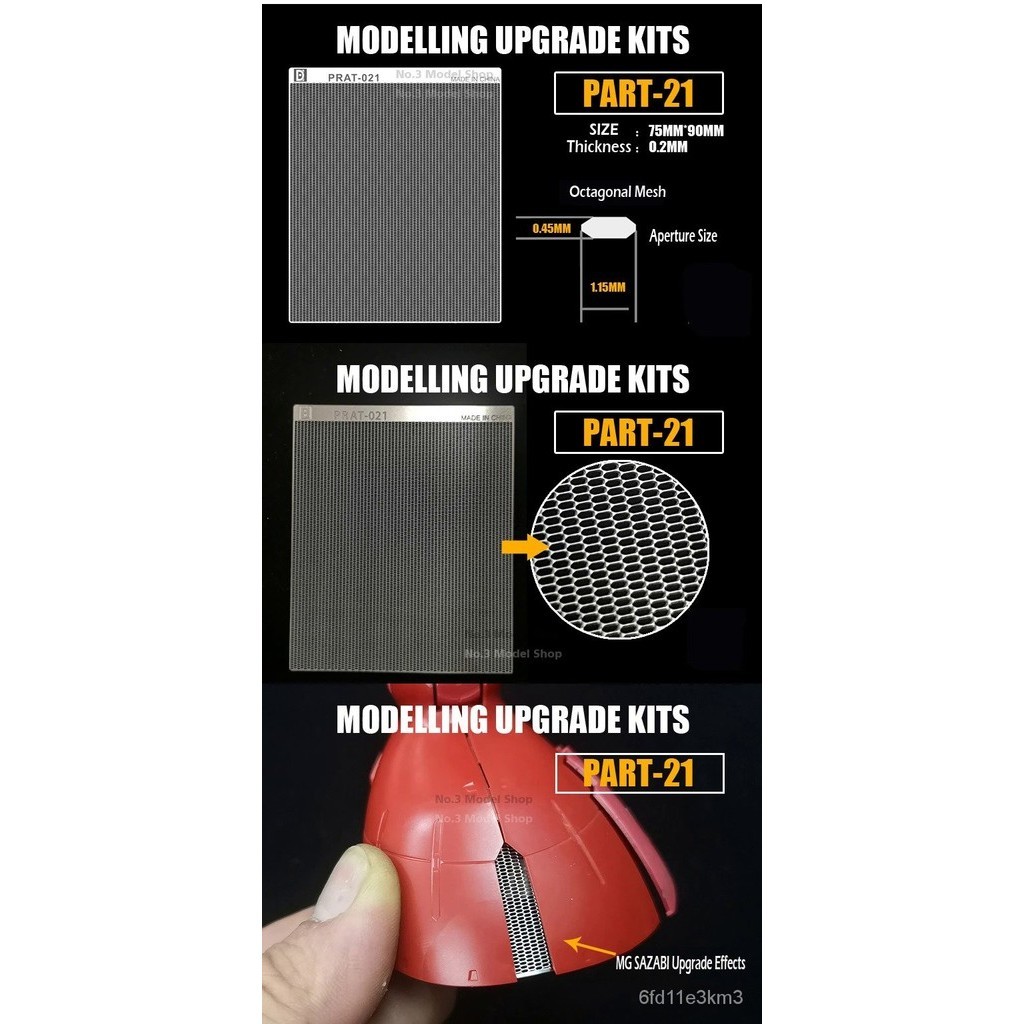Mecha Model Metal Mesh Etching Sheet Modelling Upgrade Kits Hobby Craft ...