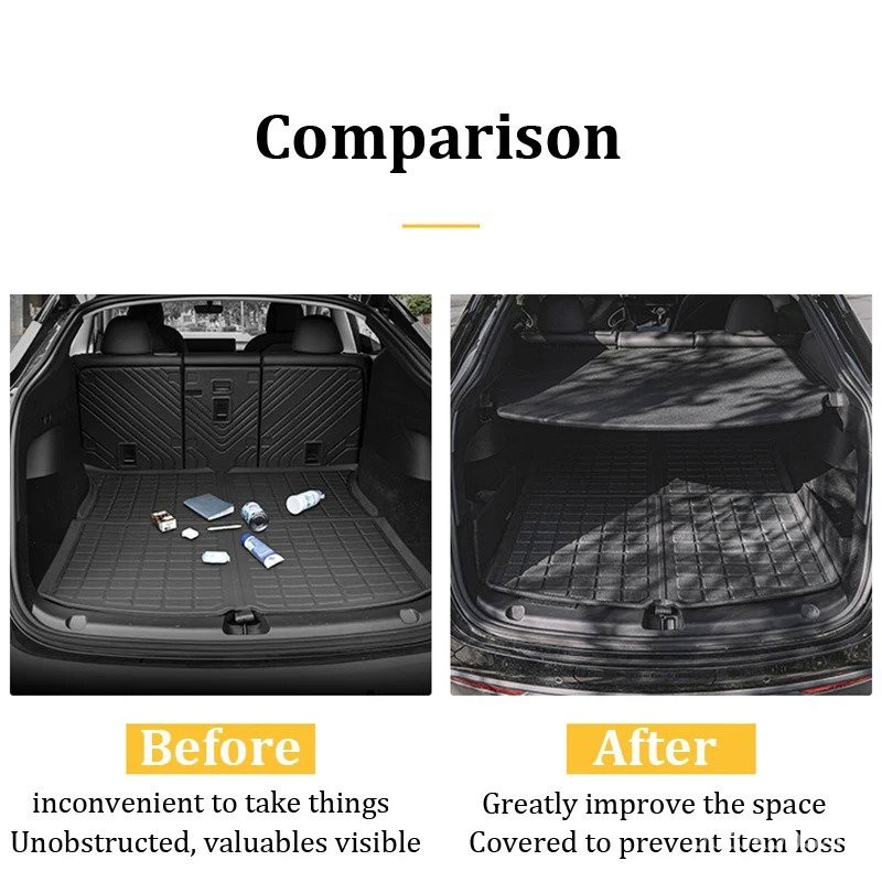 Cargo Cover Partition Board For Tesla Model Y 2022 Rear Trunk Storage ...