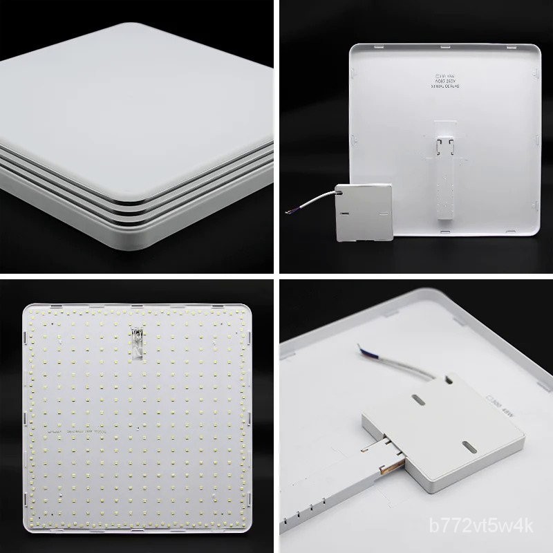 Square Ceiling Lamps Modern Silver 24/36/48W with 110V 220V Ultra thin ...