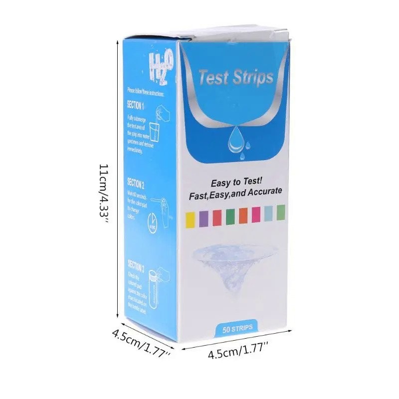 50 &100strips Water Test Paper 6in1 pH alkalinity Nitrite Chlorine ...