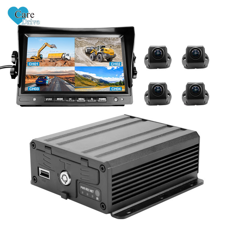 CareDrive AI MDVR 4CH 4G GPS 1080P Mobile DVR for 3 bus door ADAS DSM ...