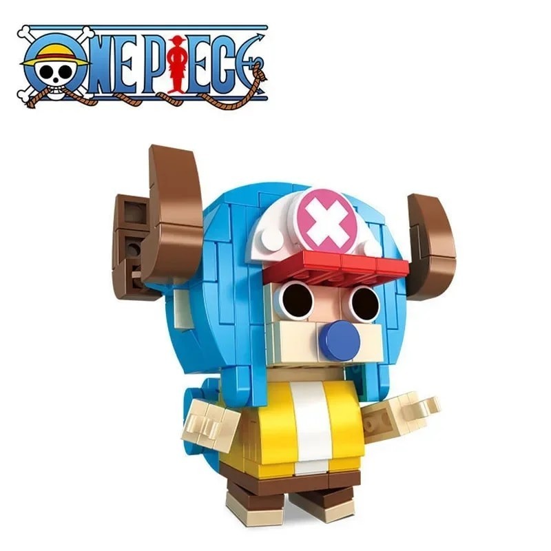 One Piece Building Block Square Head Image Anime Figure Luffy Roronoa ...
