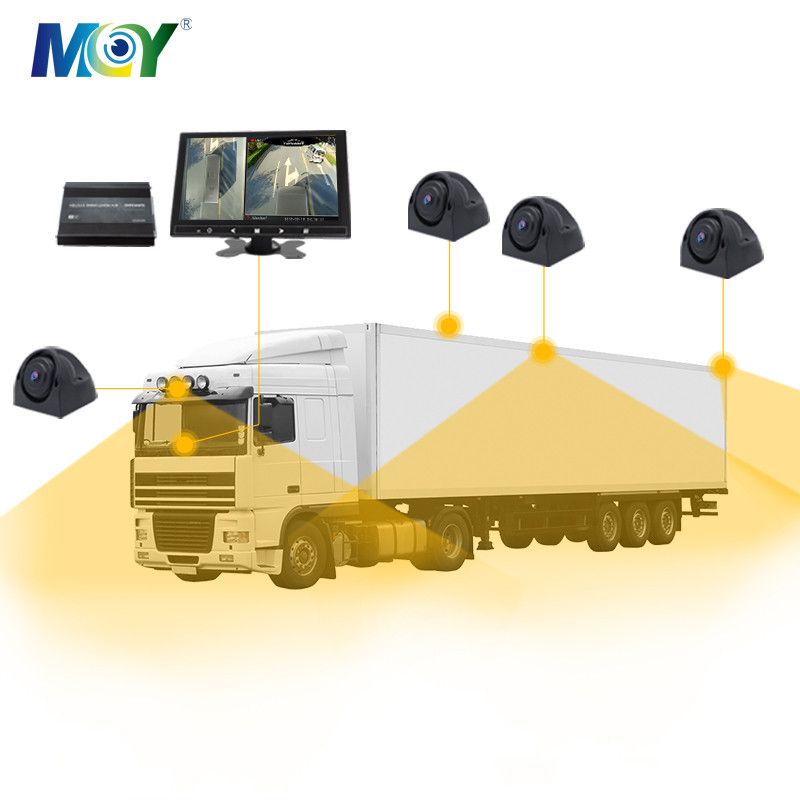 4 Wide View Angle Truck Camera 3D Panoramic seamless 360 Around Bird ...