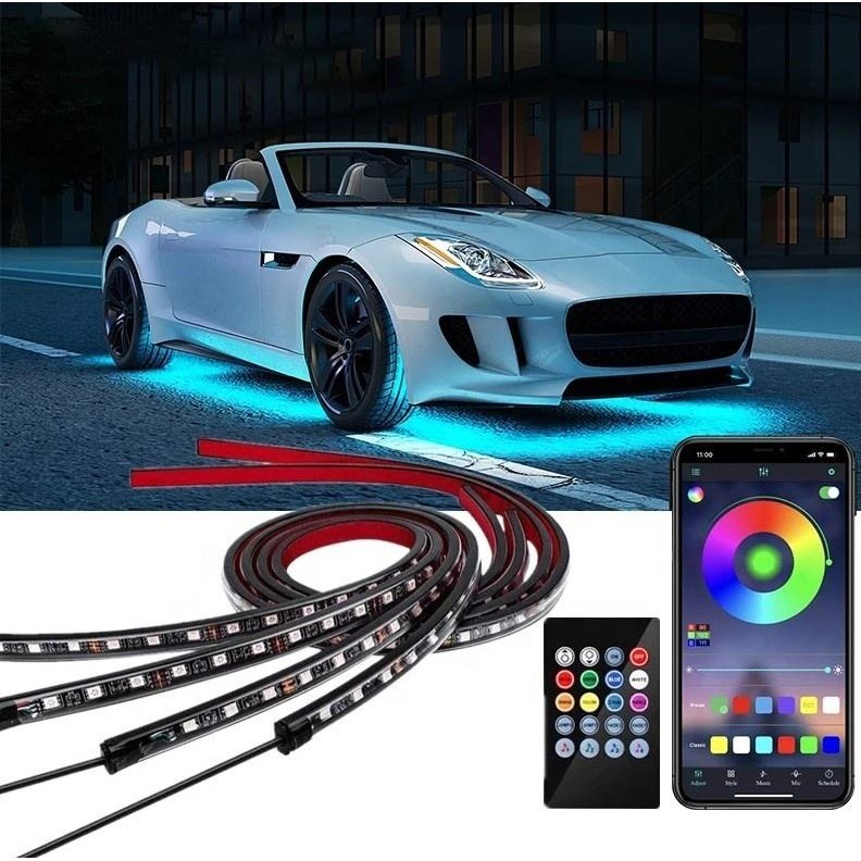 Universal Remote IP68 RGB Multicolor Car Underbody Ambient Light Lamp ...