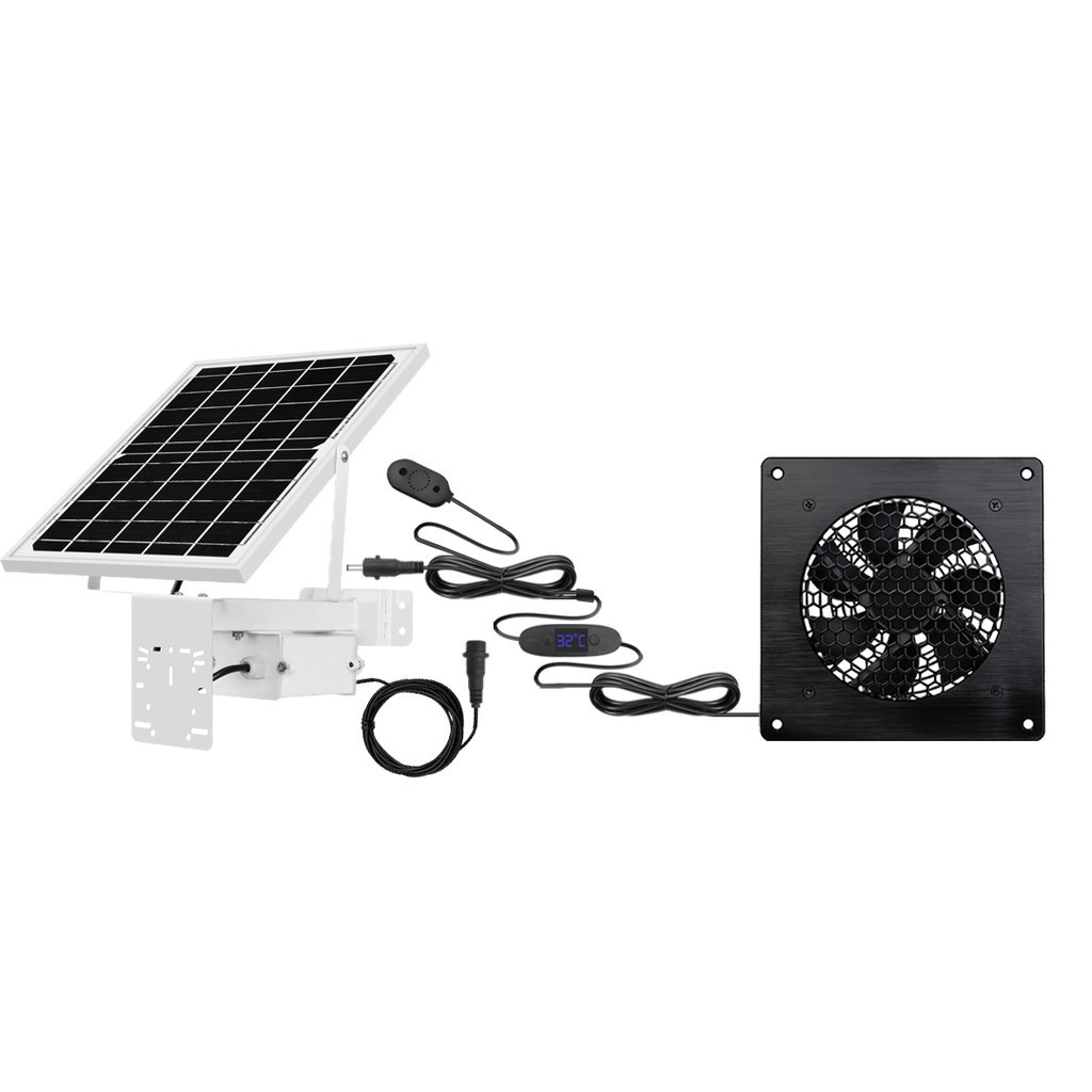 Variable 12V Speed Rechargeable Solar Fan with Battery and Panel Solar ...