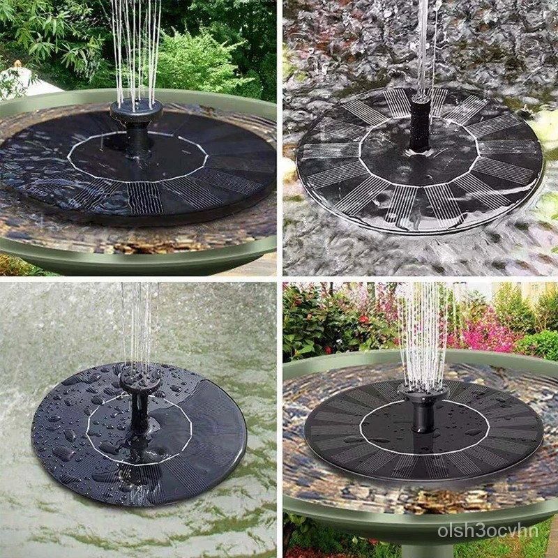 Mini Solar Water Fountain Pool Waterfall Fountain Garden Decoration ...
